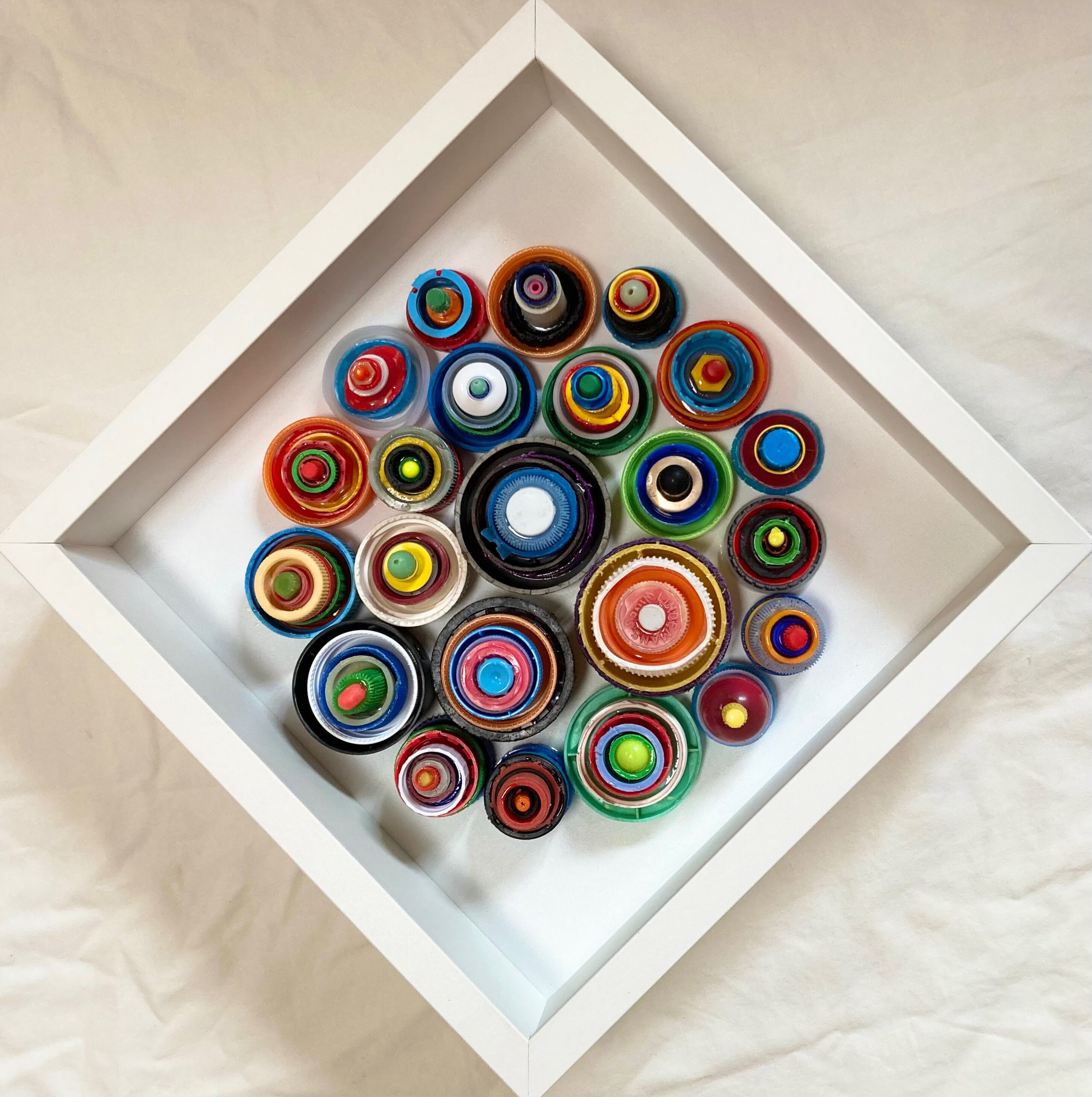 Multicoloured Sea Plastic Rainbow: Bottle Caps Collected From Sydney ...