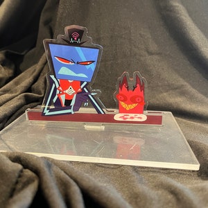 Hazbin Hotel Cursed Cat Alastor A Vox Dinner Cat Meme Keychain A ...