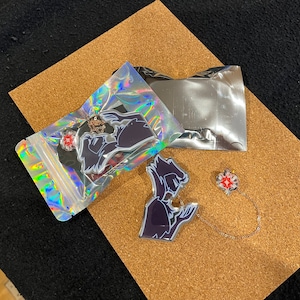 Stolas Look My Way Acrylic Chain Pin With Mini Star Helluva Boss - Etsy