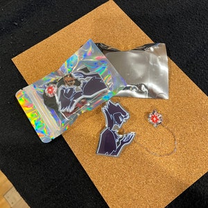 Stolas Look My Way Acrylic Chain Pin With Mini Star Helluva Boss - Etsy