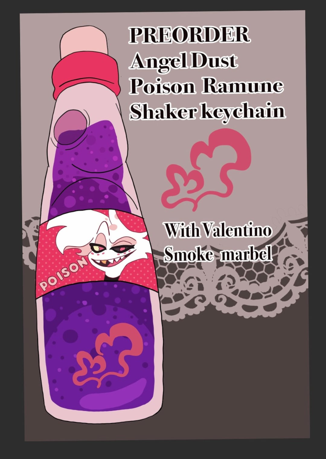 Angel Dust Poison Hazbin Hotel Shaker Keychain PREORDER - Etsy Canada