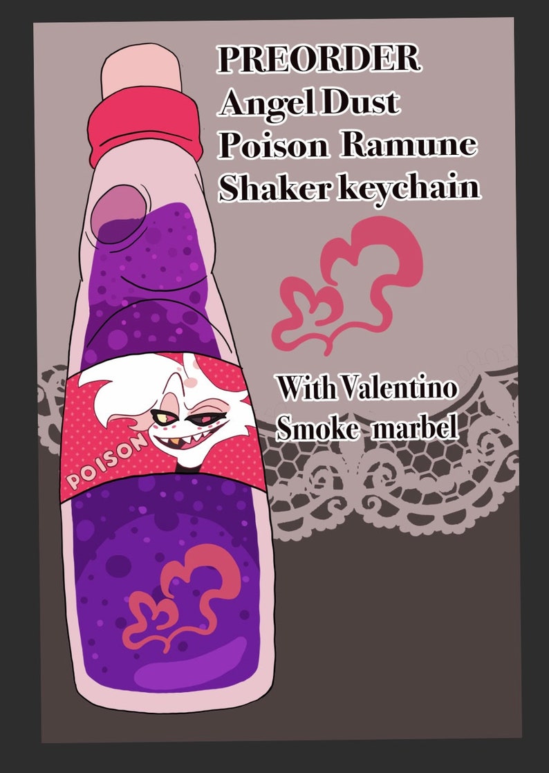 Angel Dust Poison Hazbin Hotel Shaker Keychain PREORDER - Etsy Canada
