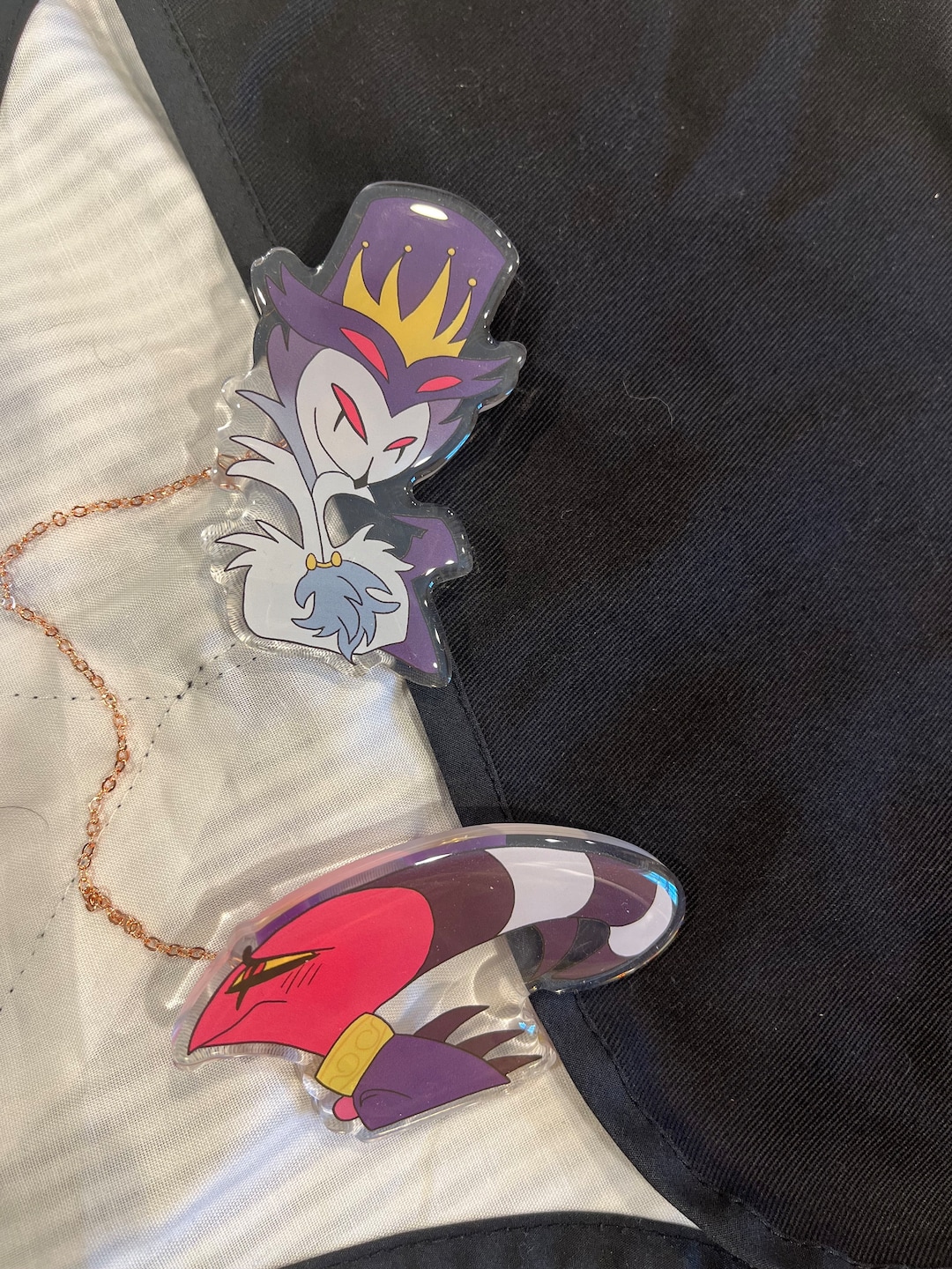 Helluva Boss Truth Seekers Blitz and Stolas Chain Pin Set - Etsy