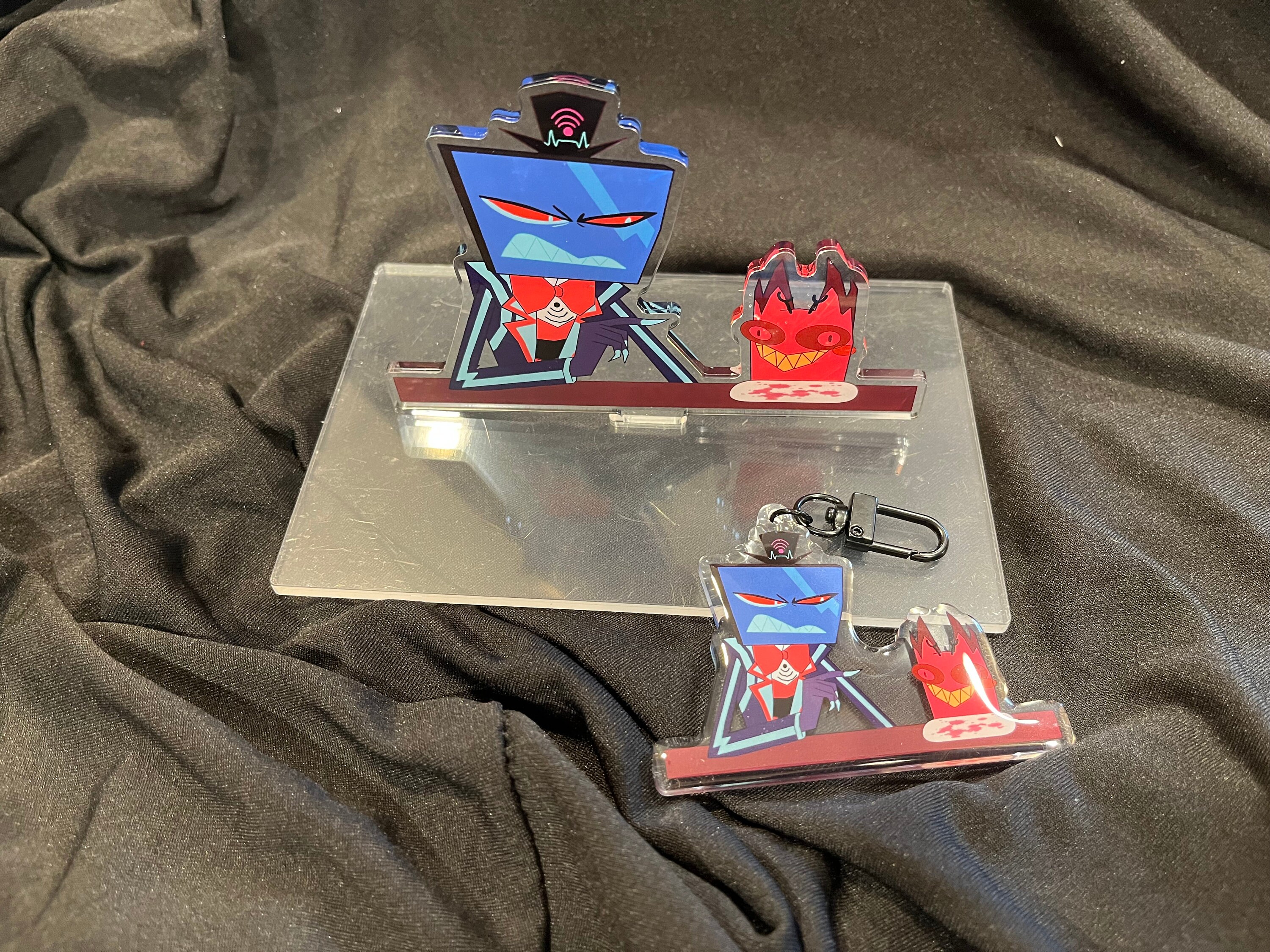 Hazbin Hotel Cursed Cat Alastor A Vox Dinner Cat Meme Keychain A ...