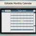 Editable Monthly Calendar Automated Task Planner V1.0 - Etsy