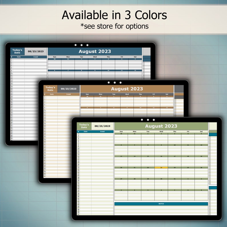 Editable Monthly Calendar Automated Task Planner V1.0 - Etsy