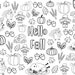 Hello Fall Coloring Page Fall Thanksgiving Autumn Pumpkins Coloring ...