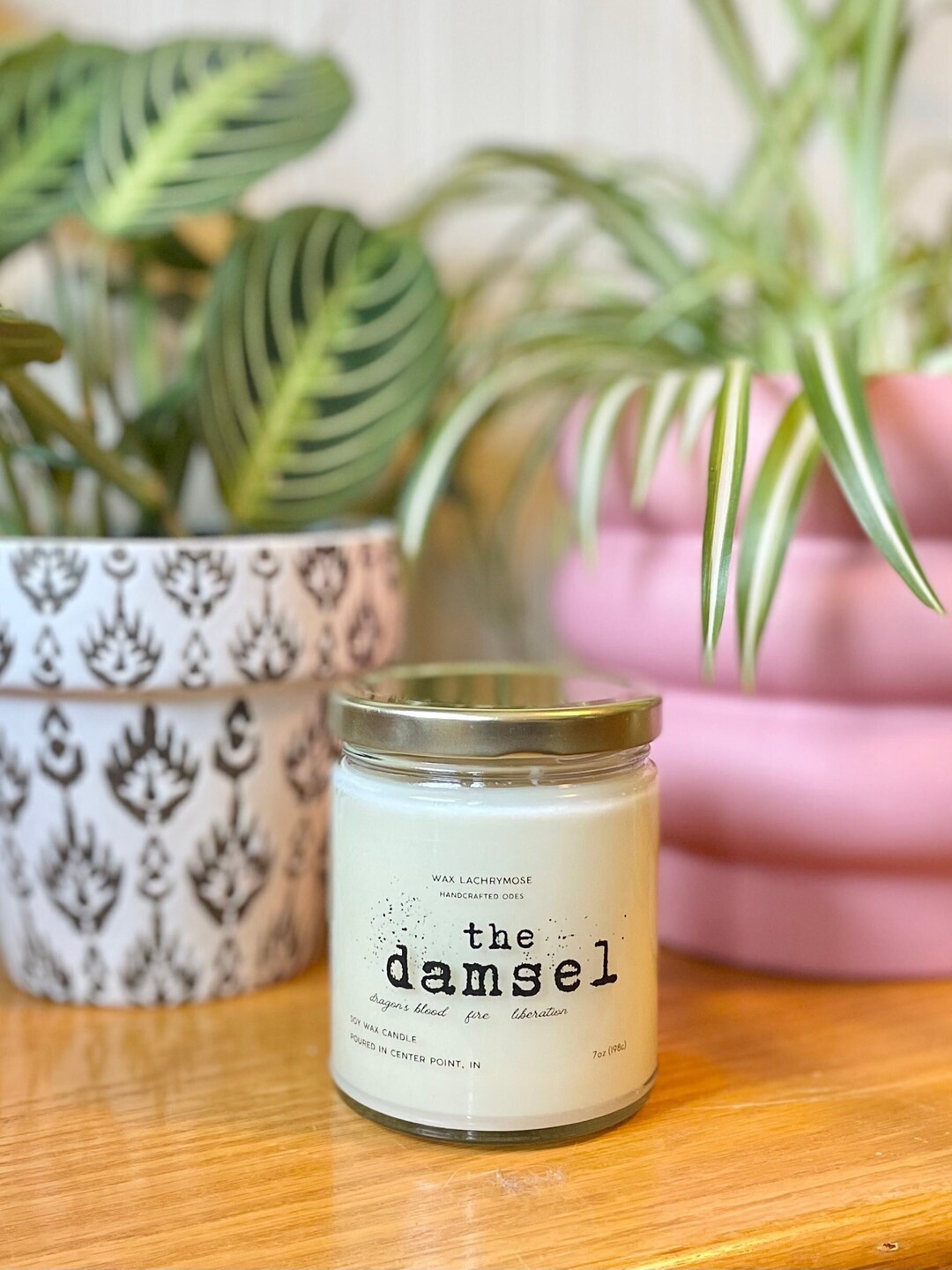 The Damsel Soy Wax Candle, Dragon’s Blood Candle, Literary Candle ...