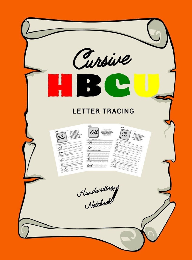 HBCU Cursive Letter Tracing - Etsy