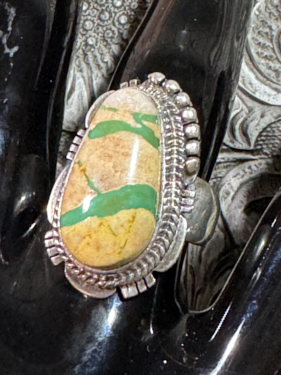 Royston Ribbon Native American Ring Size 7 Signed J.S. - Etsy