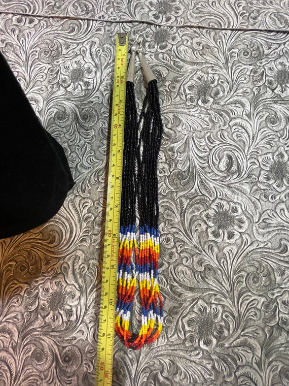 Genuine Native American Beaded Necklace & Matching Ea… - Gem