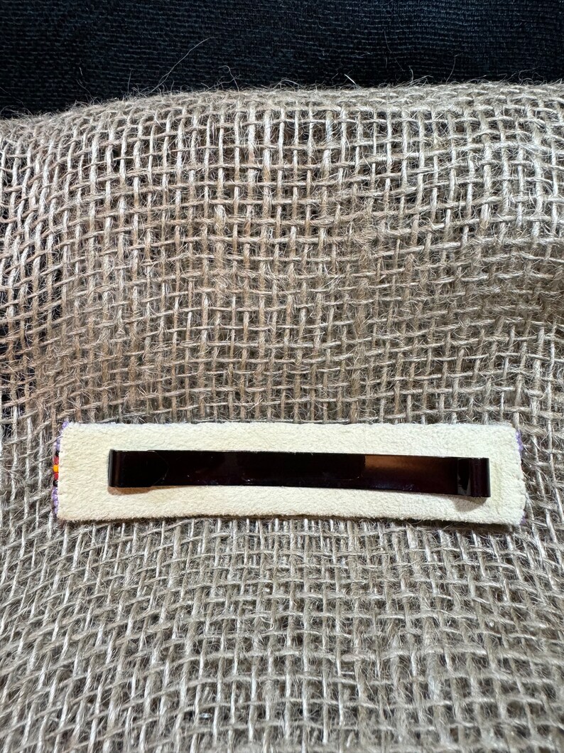 Vintage Navajo Hand Beaded Leather Hair Barrett Clip - Etsy