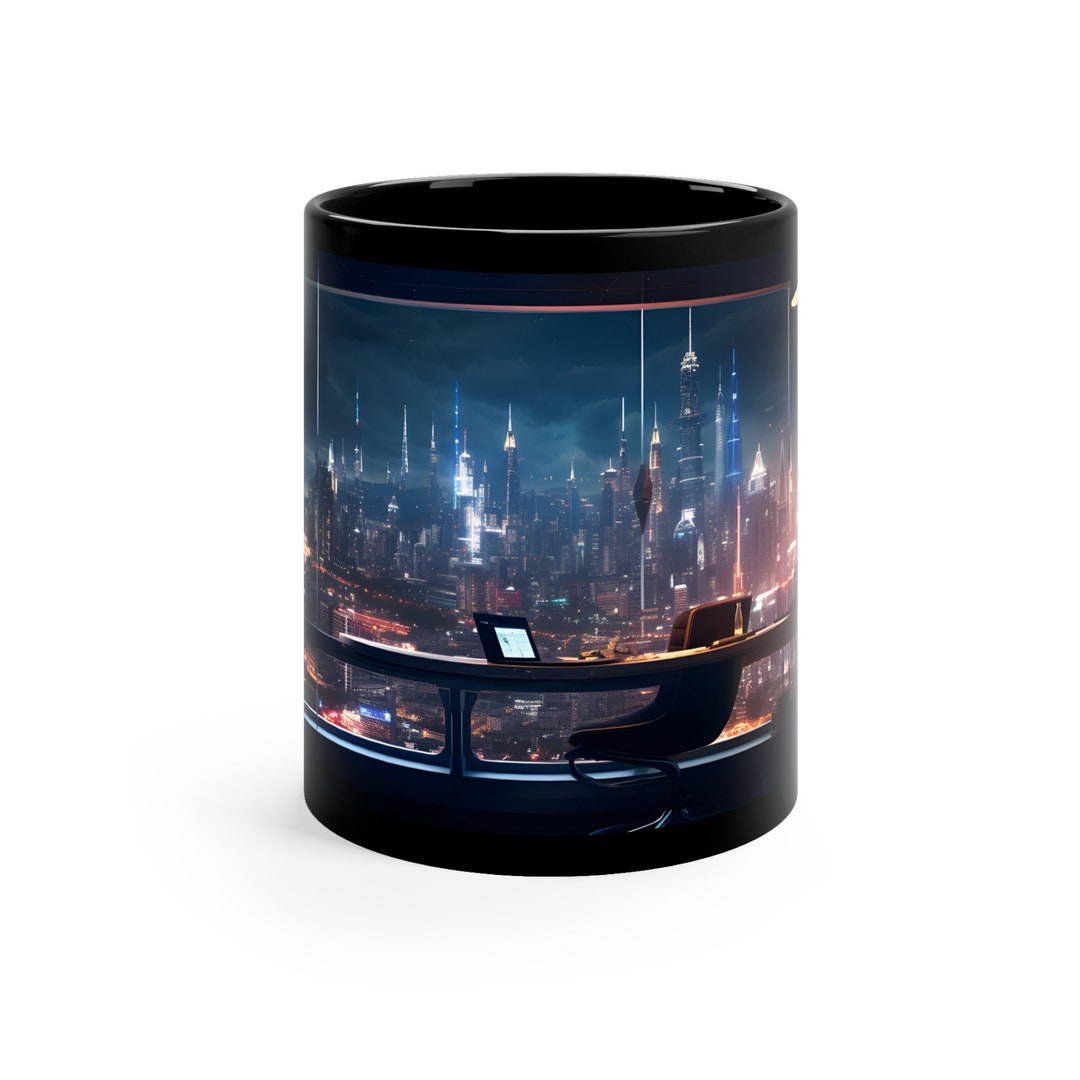 Futuristic Sci Fi Synthwave Cyberpunk Mug Blade Runner Inspired Night ...