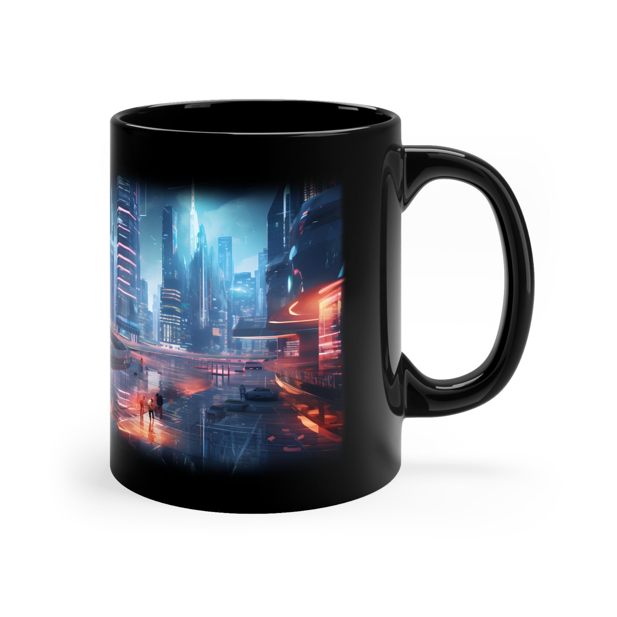 Futuristic Sci Fi Synthwave Cyberpunk Mug - Etsy
