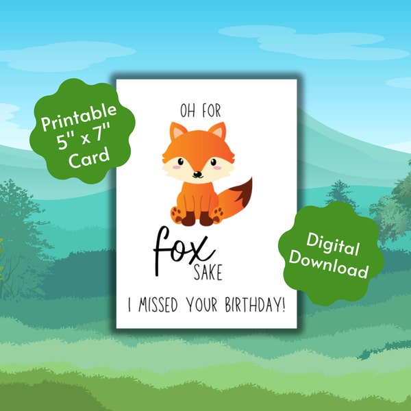 Fox Pun Card - Etsy