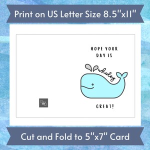 Happy Birthday | Hope Your Day is Whaley Great Printable Greeting Card ...