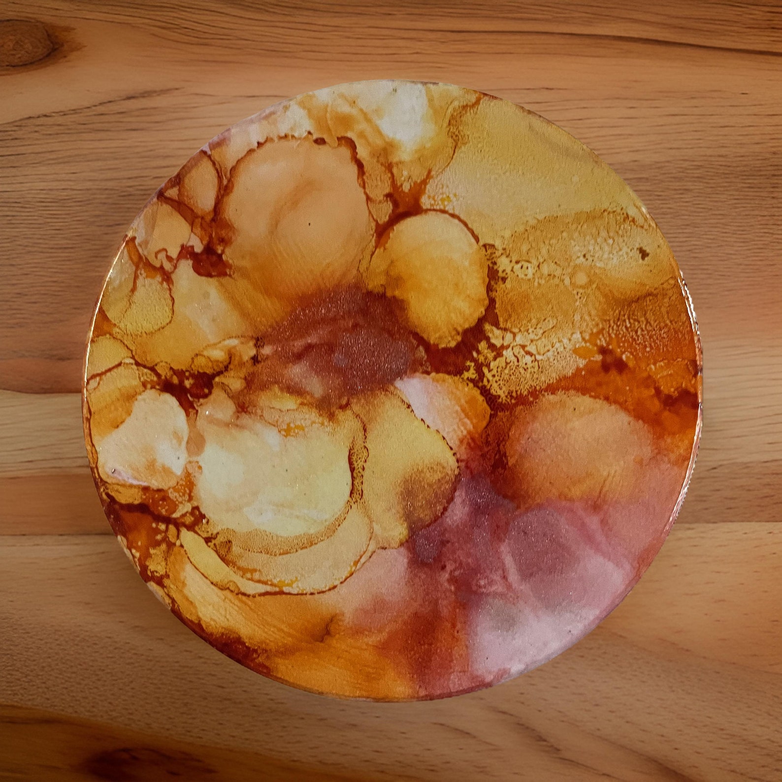 Hand-painted Coasters Set - Artistic Drink Coasters - Decorative ...