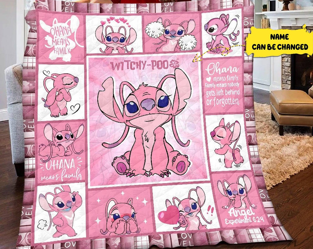 Stitch Blanket Personalized Disney Stitch Blanket Stitch Etsy