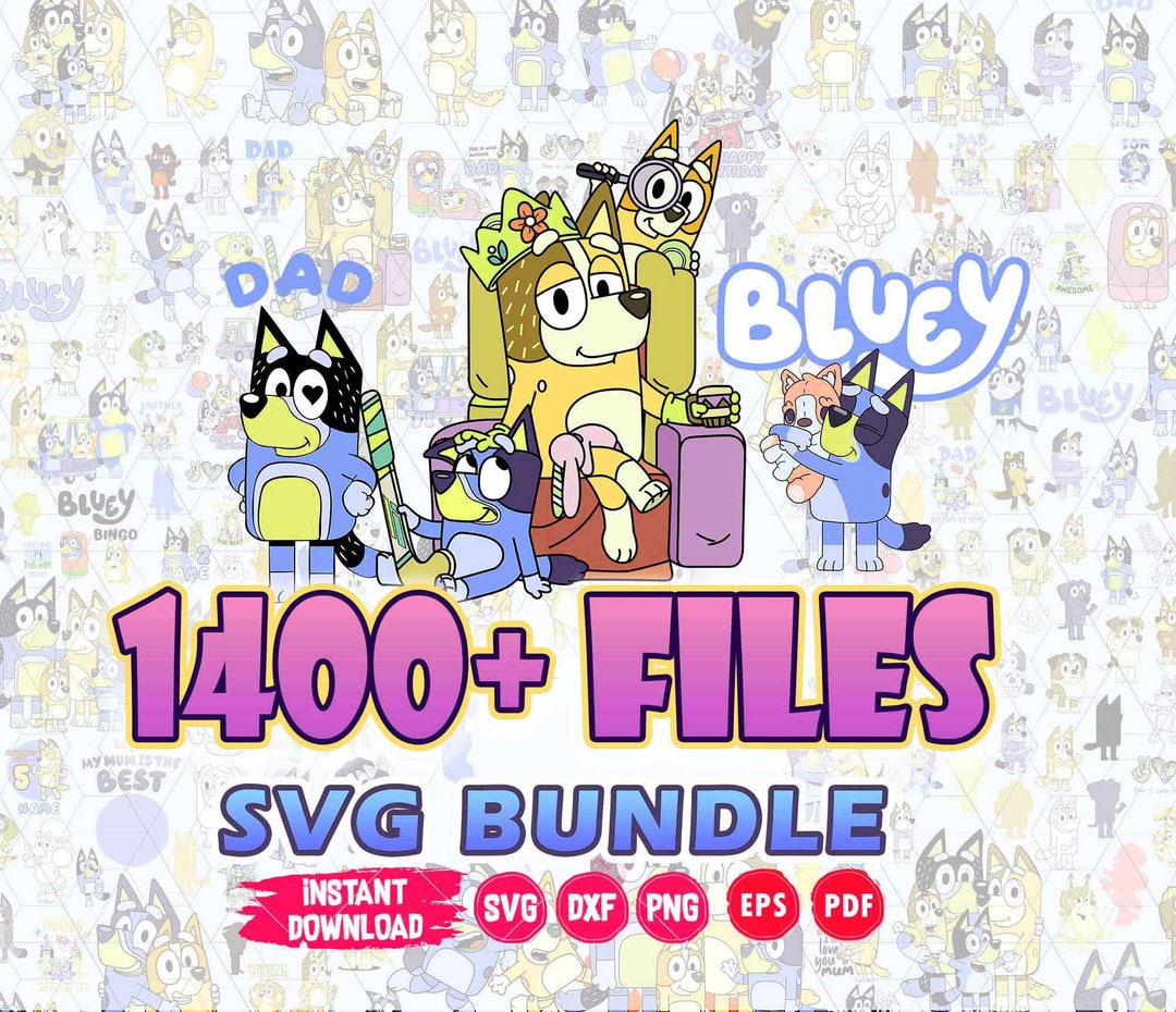 1400 Mega Bluey Bundle Bluey Cut Files for Cricut Bluey - Etsy