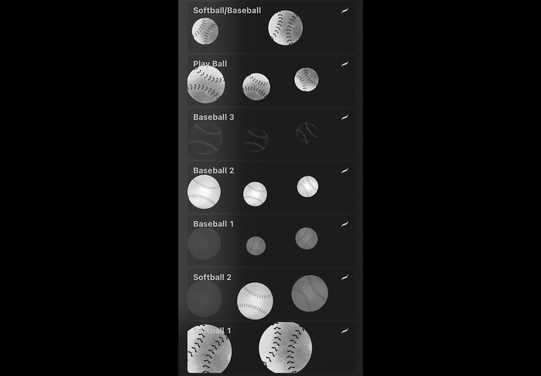 Baseball/softball Procreate 9 Piece Brush Set - Etsy