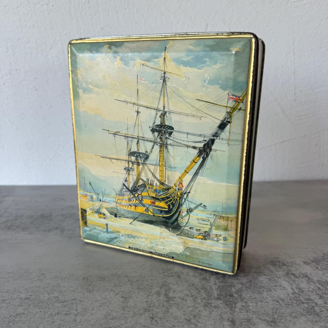 Vintage HMS Victory Ship Candy Biscuit Tin | Edward Sharp & Sons ...