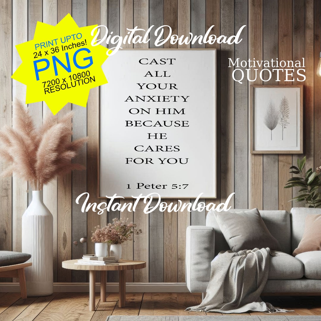 Motivational Bible Quotes, Living Room Wall Art, Motivational Wall Art ...