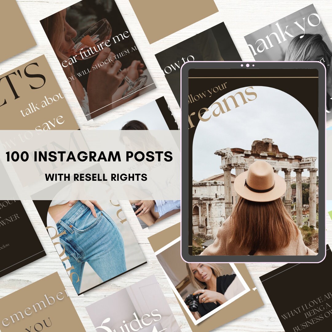 Done for You : 100 Instagram Posts L Canva Template L Master Resell ...