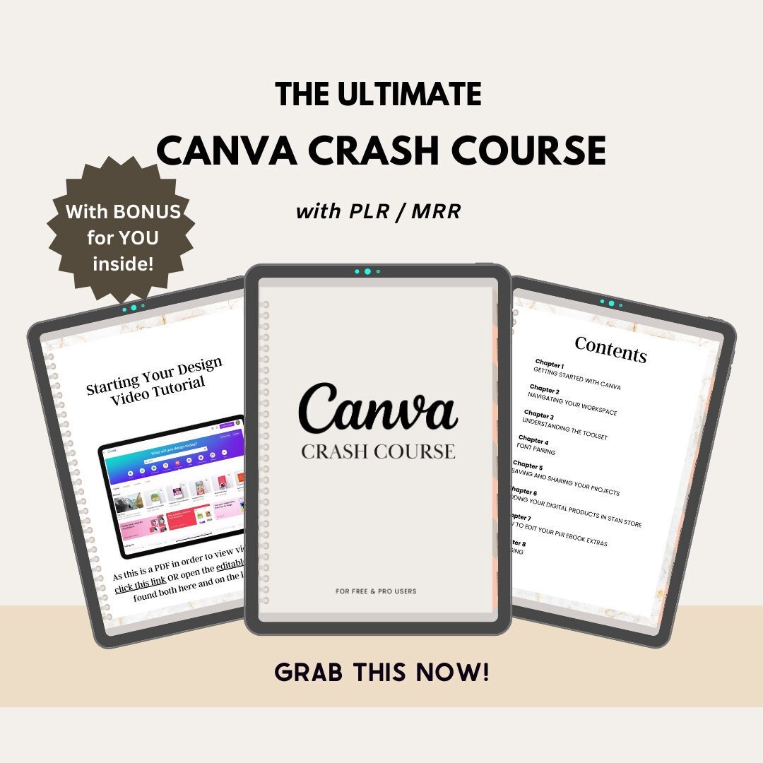 Canva Crash Course - How to Guide With Master Resell Rights (MRR) and ...