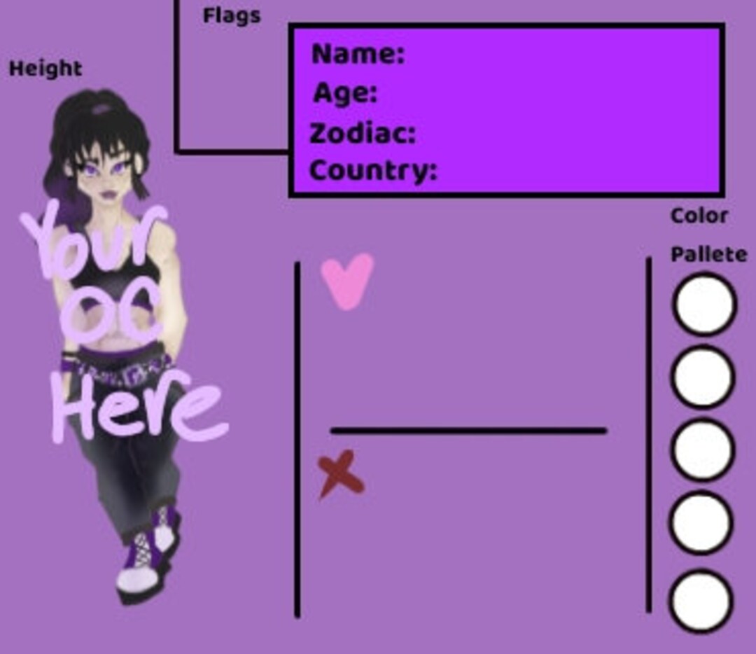 OC Bio Card Commission (read Desc) - Etsy