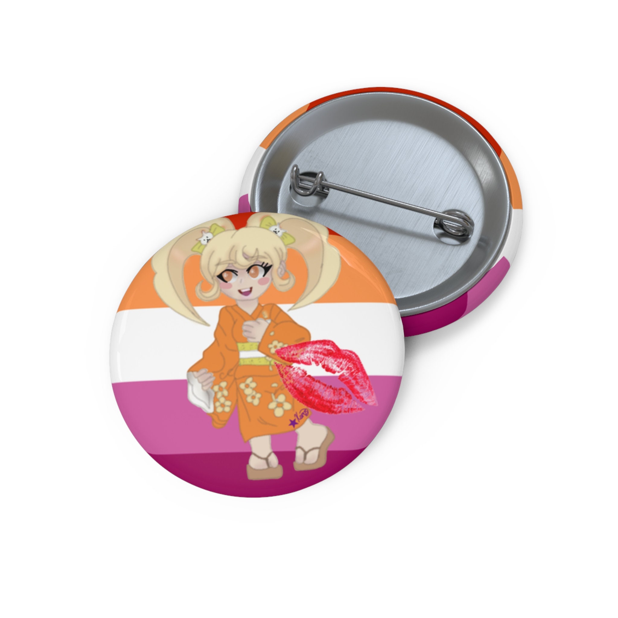 Danganronpa Chibi Hiyoko Saionji Lesbian Pride Button - Etsy