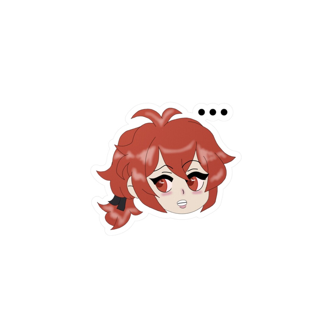 Diluc Thinking Chibi Sticker - Etsy
