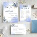 Dusty Blue Wedding Invitation Template Dusty Blue Floral - Etsy