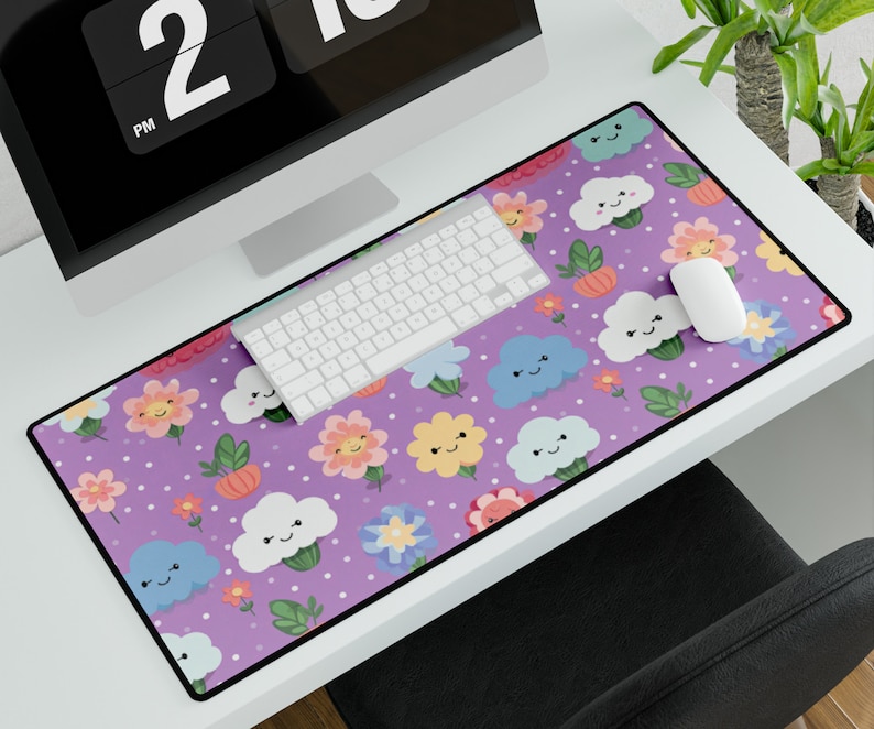 Kawaii Desk Mat, Kawaii Desk Accessories, Cute Office Decor, Work From ...