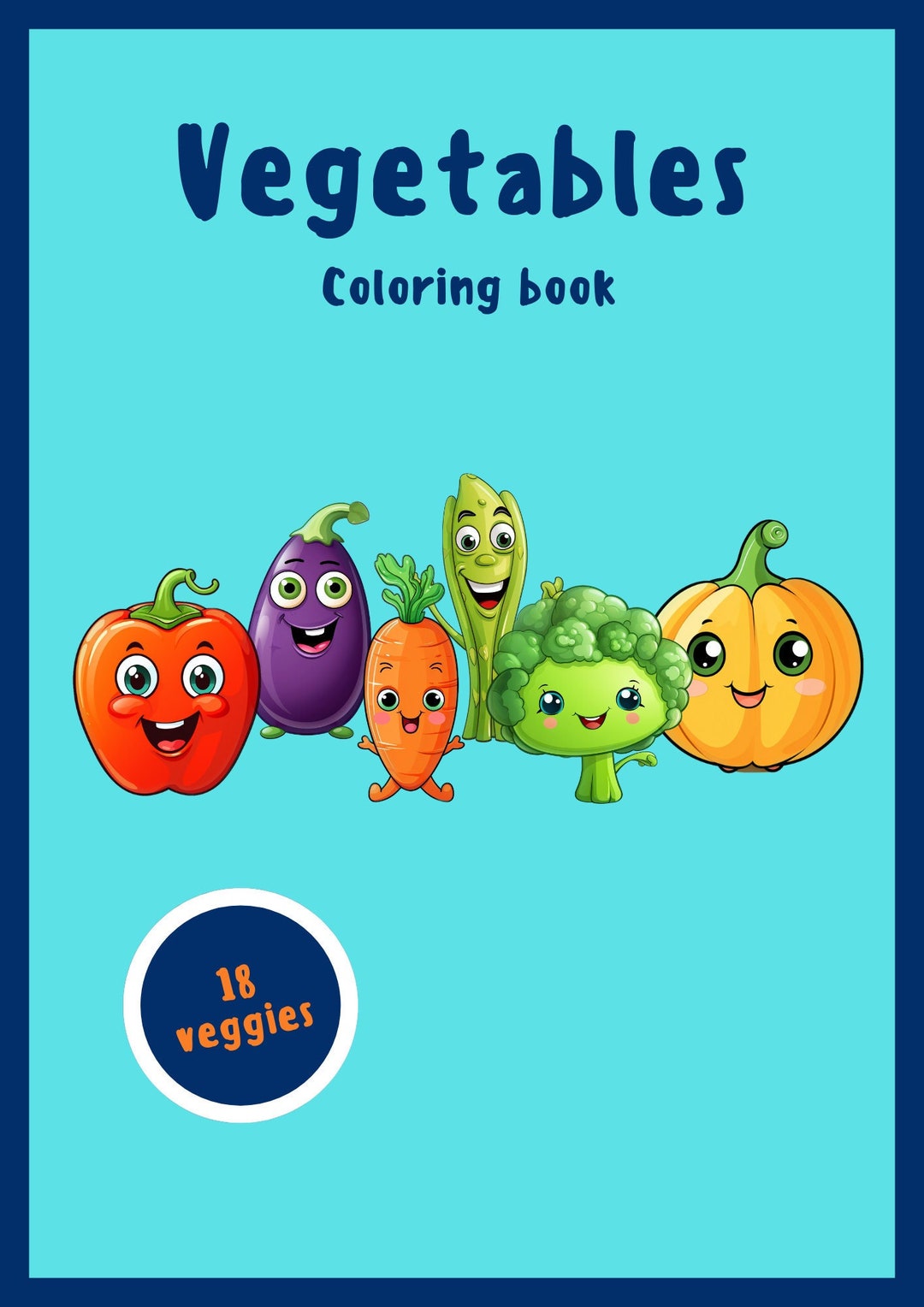 18 Vegetable Flashcards, Kids Learning & Coloring Activity, Montessori ...