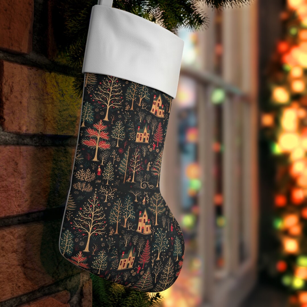 Christmas Tree Stocking Evergreen Yule Tree Holiday Gifts - Etsy