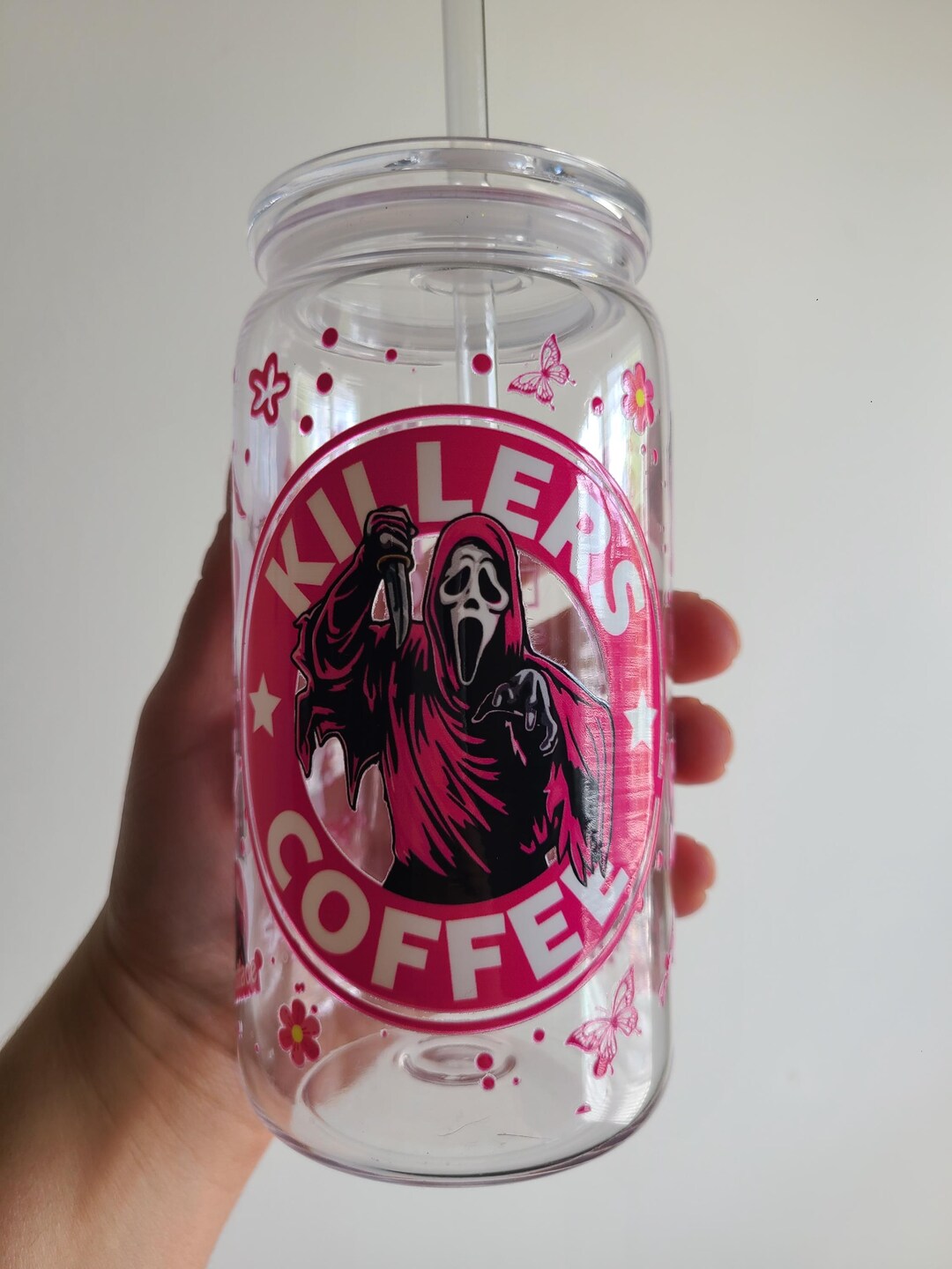 Killer Coffee Plastic Libby, Favorite Horror Film, Specialized Drink Ware, Pink Esthetic - Etsy