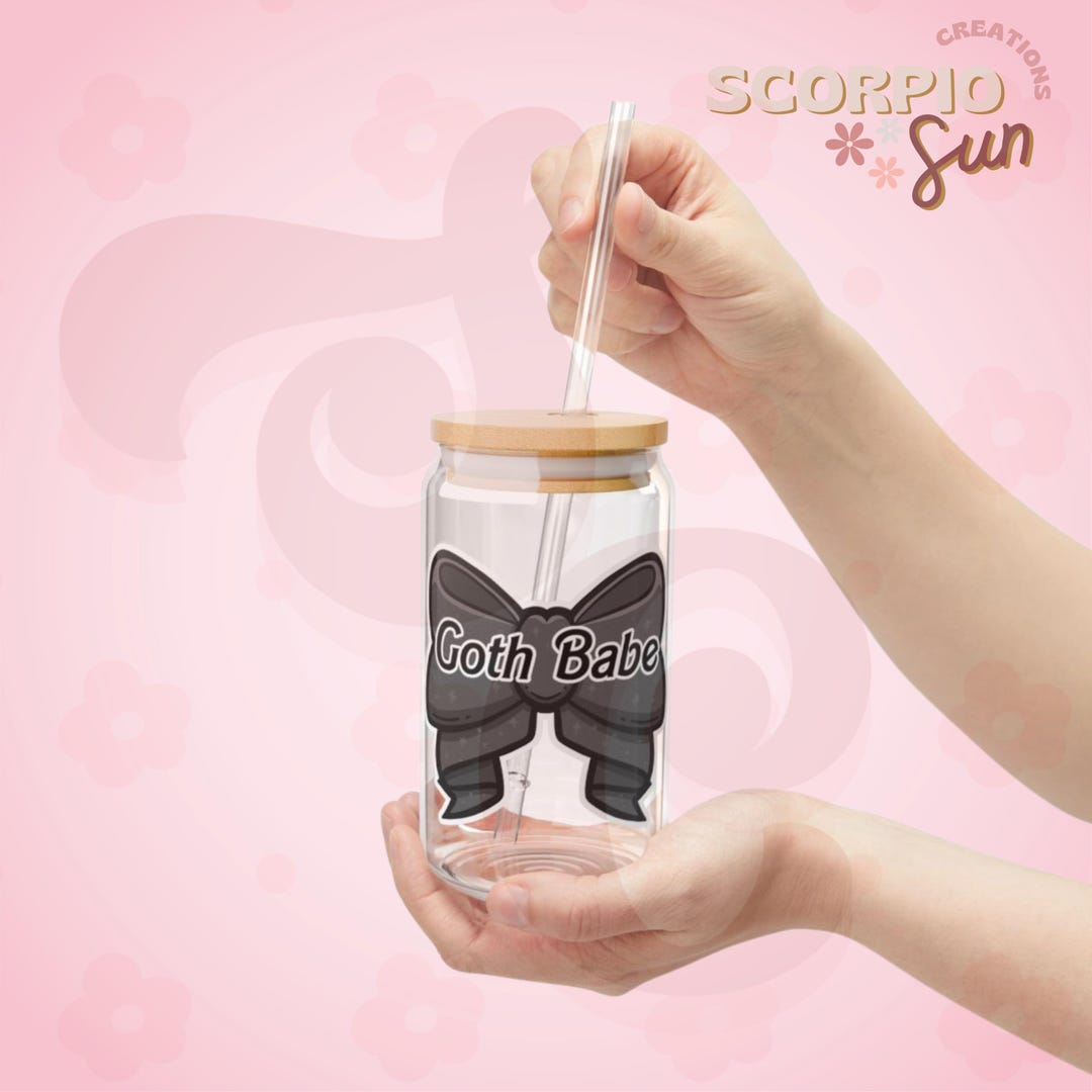 Goth Babe Beer Glass, Emo Libby Cup, Cozy Goth Girl Gift, Gothmas ...