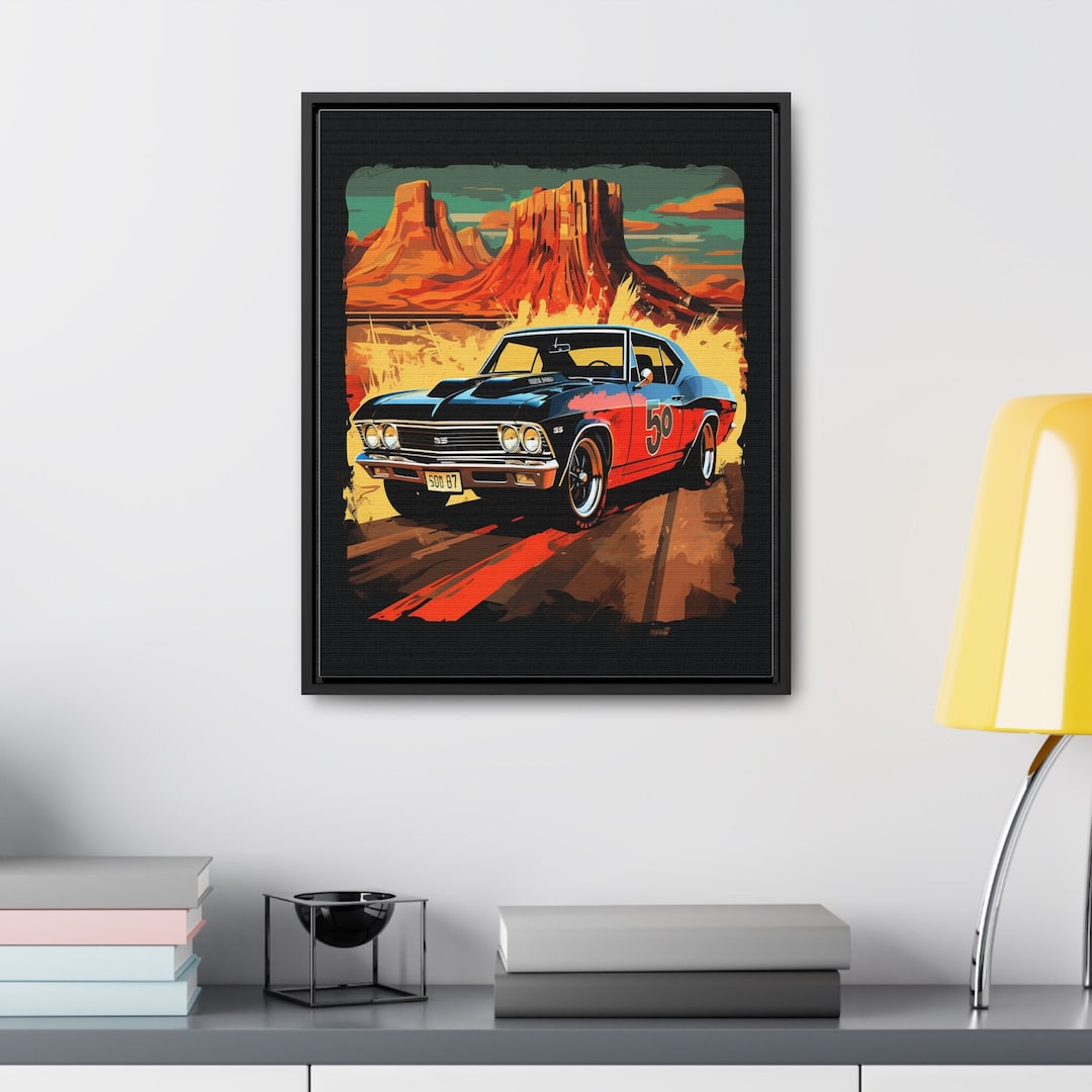 Abstract Chevrolet Chevelle Art Print Gallery Canvas Wraps, Vertical ...