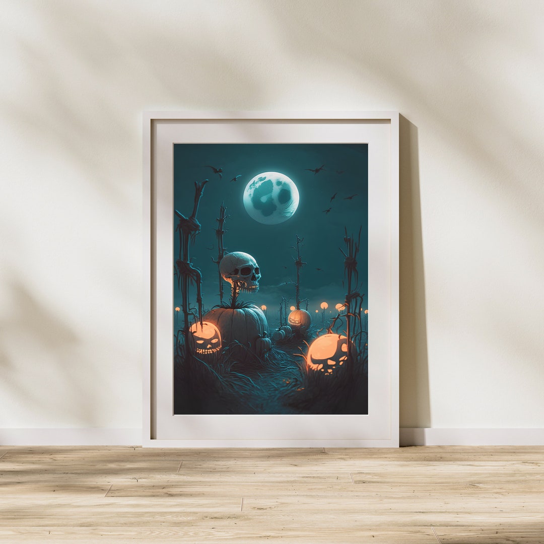Halloween Digital Wall Art Halloween Printable Halloween - Etsy