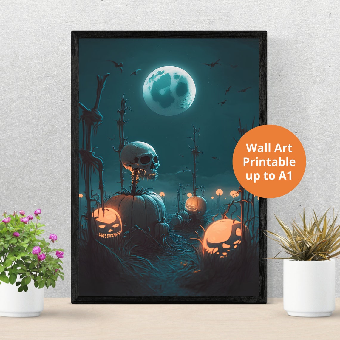 Halloween Digital Wall Art Halloween Printable Halloween - Etsy