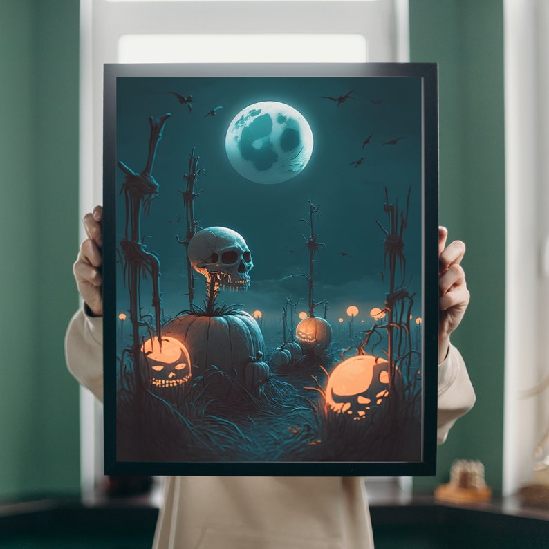 Halloween Digital Wall Art Halloween Printable Halloween - Etsy