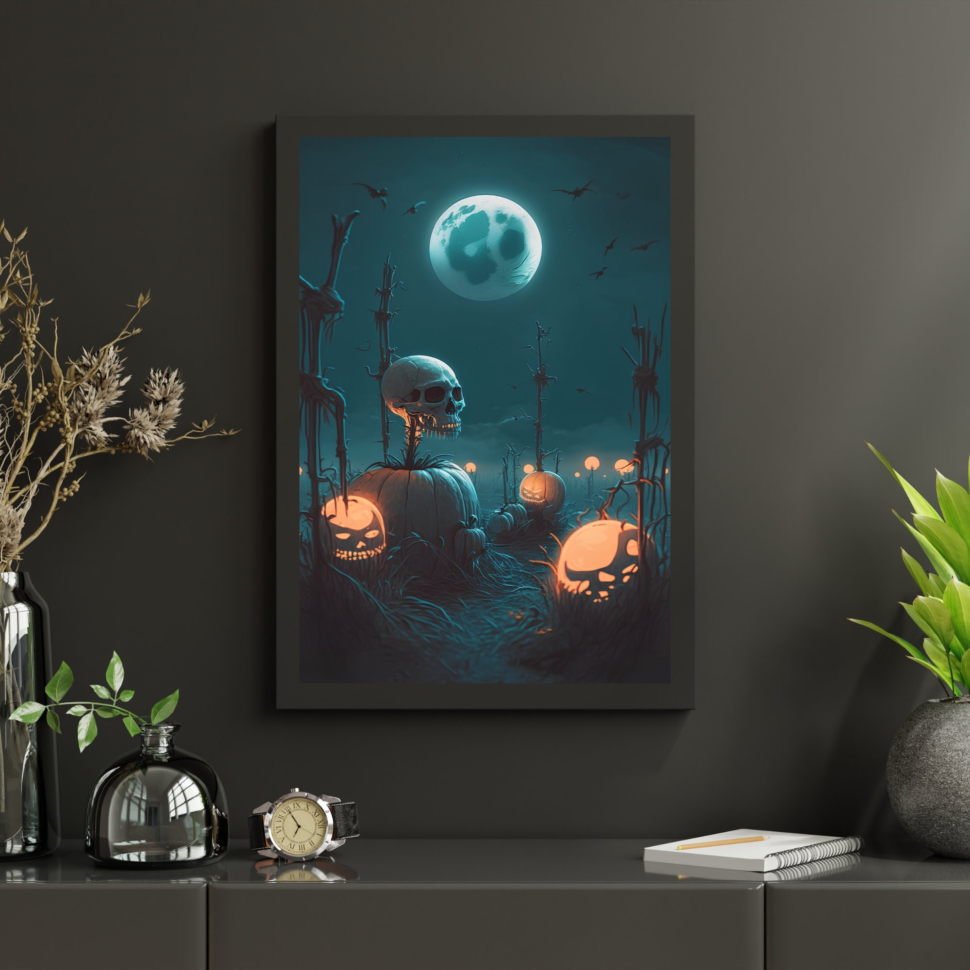 Halloween Digital Wall Art Halloween Printable Halloween - Etsy