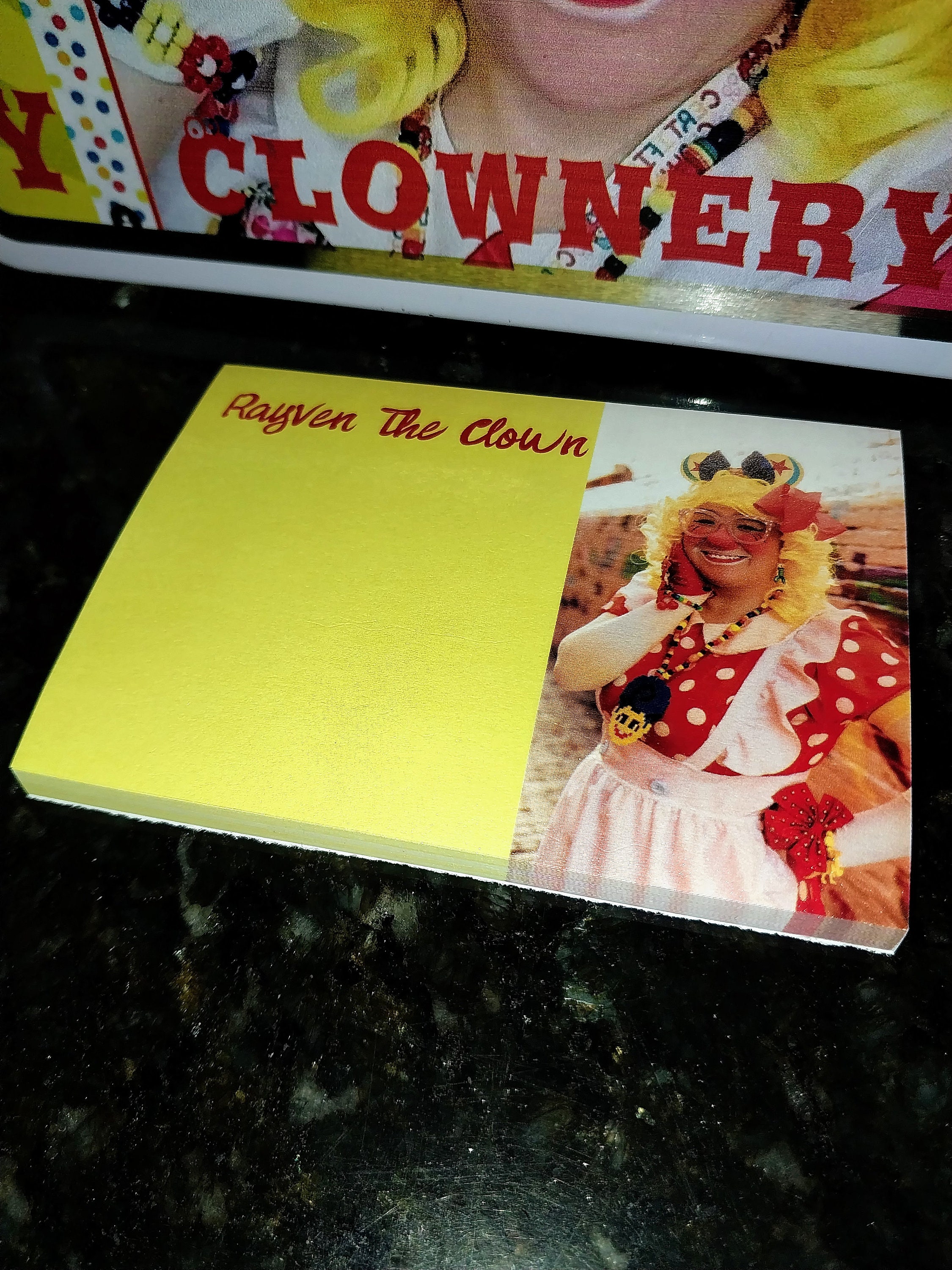 Topsy Turvy the Clown Sticky Notes Notepad by Rayven the Clown Topsy ...