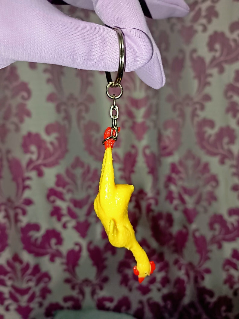 Rubber Chicken Keyring Keychain by Rayven the Clown ~ Topsy Turvy ...