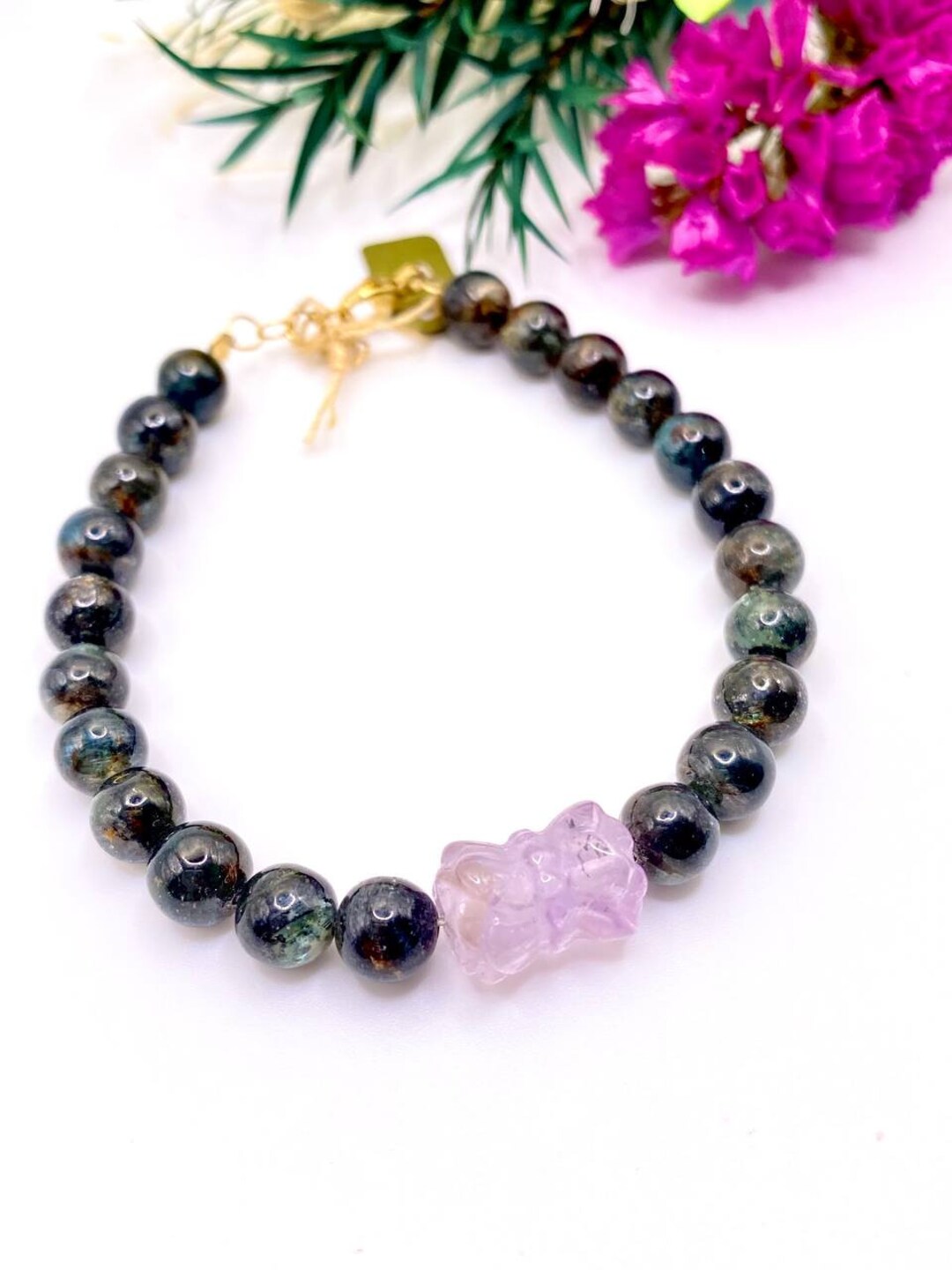 Green Kyanite Also Available With Amethyst Bow - Etsy