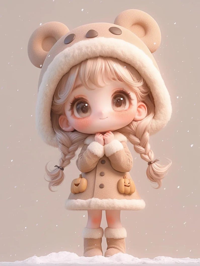 Custom 3D Self Portrait Chibi Pop Mart Style Sweater Ears - Etsy