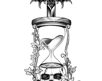 Vintage Sandglass Drawing / Sand of Time Vector Files / - Etsy