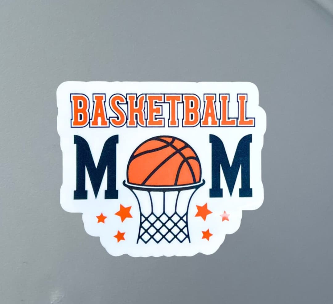 Basketball Mom Vinyl Waterproof Sticker, Basketball Mom, Basketball ...