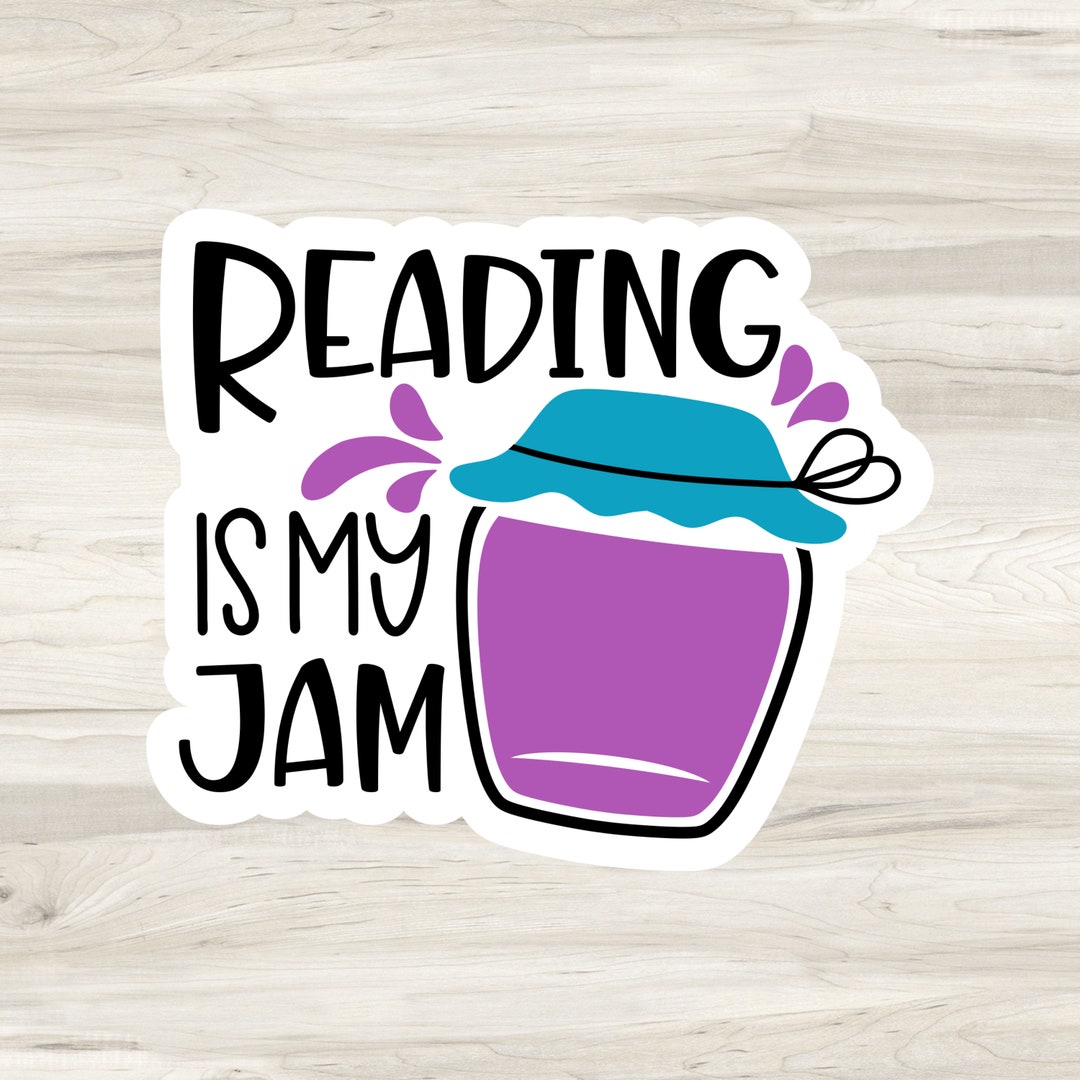 Reading is My Jam Vinyl Laminated Waterproof Sticker Decal for ...