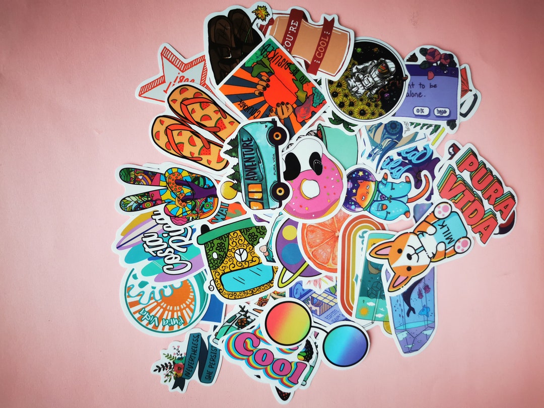 50 Randomly Mixed Stickers Outdoor Hiking Laptop Car Decals - Etsy